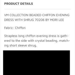 VM | Dresses | Vm Collection Beaded Chiffon Evening Dress Wshrug | Poshmark